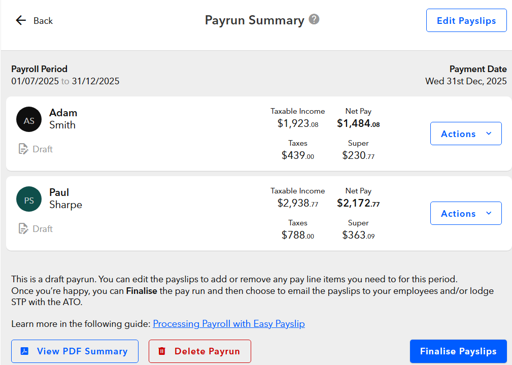 Add Year To Date (YTD) values in Easy Payslip and STP for New Users ...