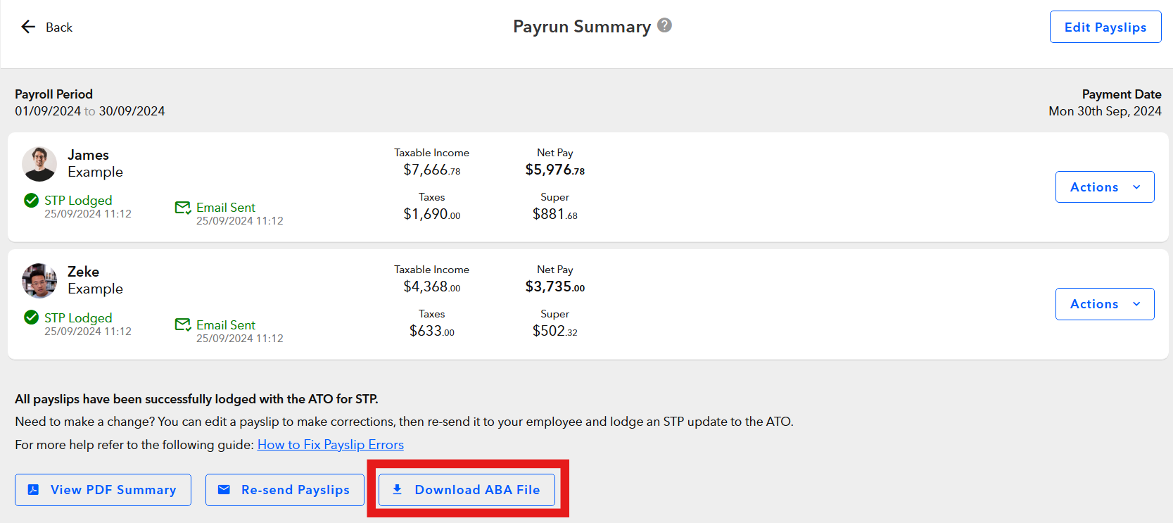 Paying your Employees' Wages with an ABA File – Support - Easy Payslip